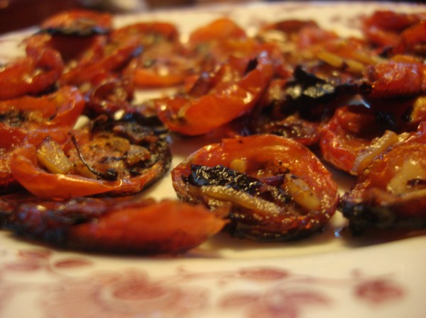 Roasted Plum Tomatoes with Garlic and Basil | Hot, Cheap & Easy